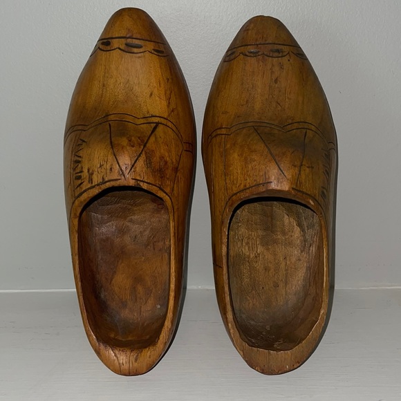 Shoes | Antique Wooden Clogsklompen Shoes From The Netherlands | Poshmark
